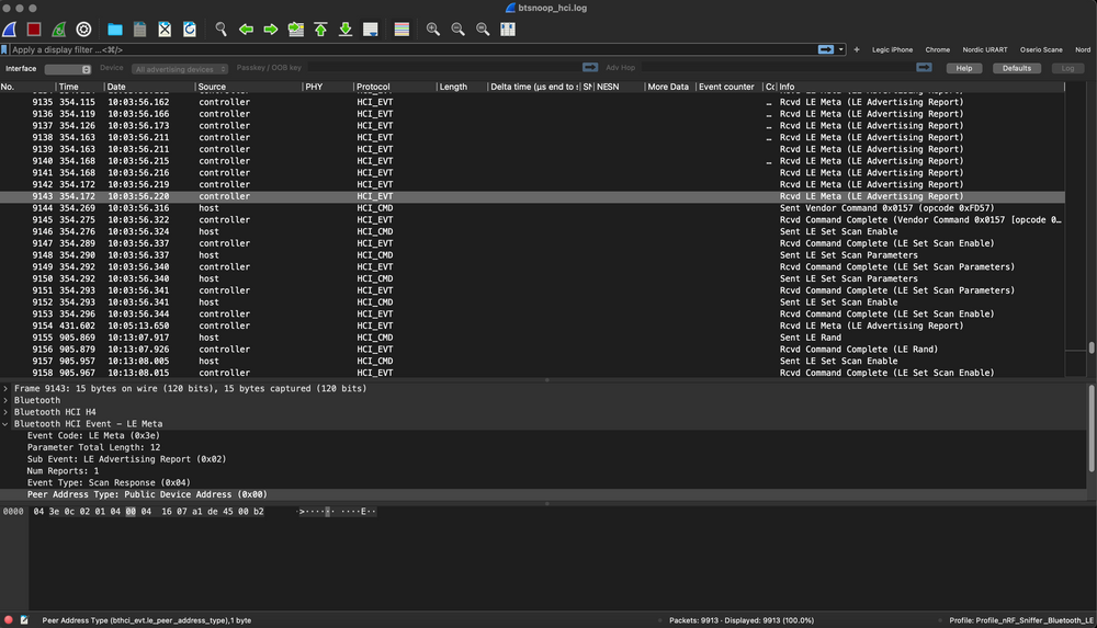 Android Bluetooth Snoop Log